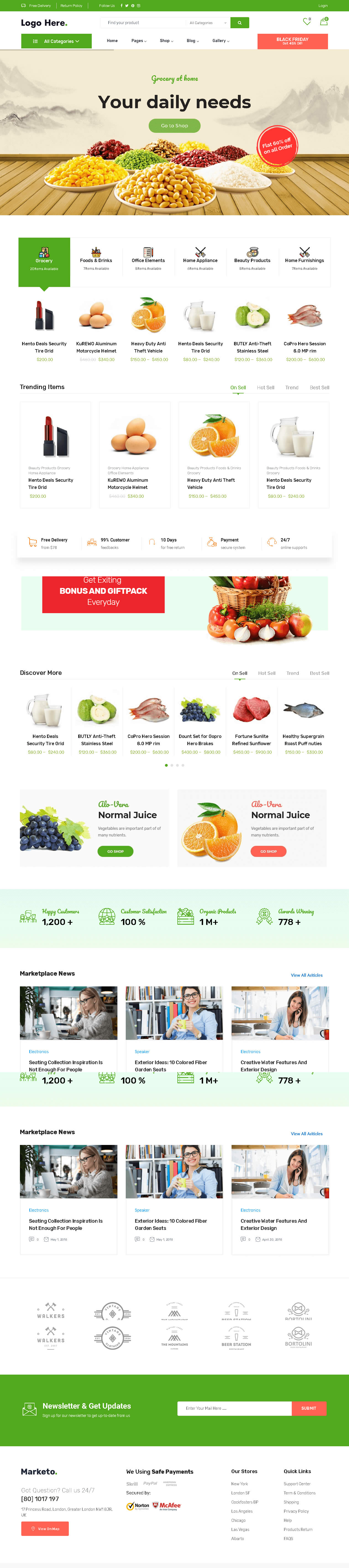 Grocery Store Theme Ready To Install Website Only 50